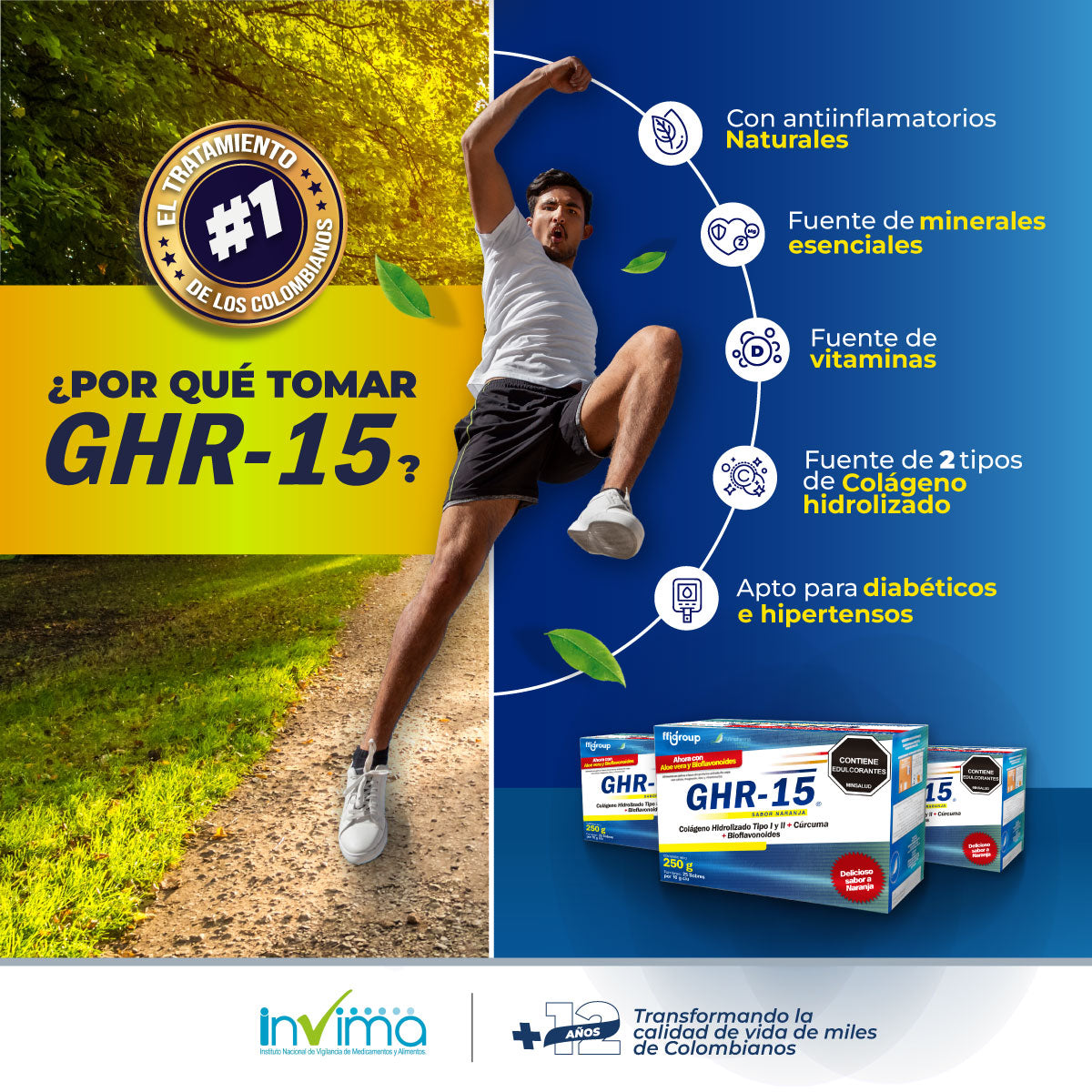 GHR-15 Efervescente Colágeno Hidrolizado - Market oficial – Bienestar Natural