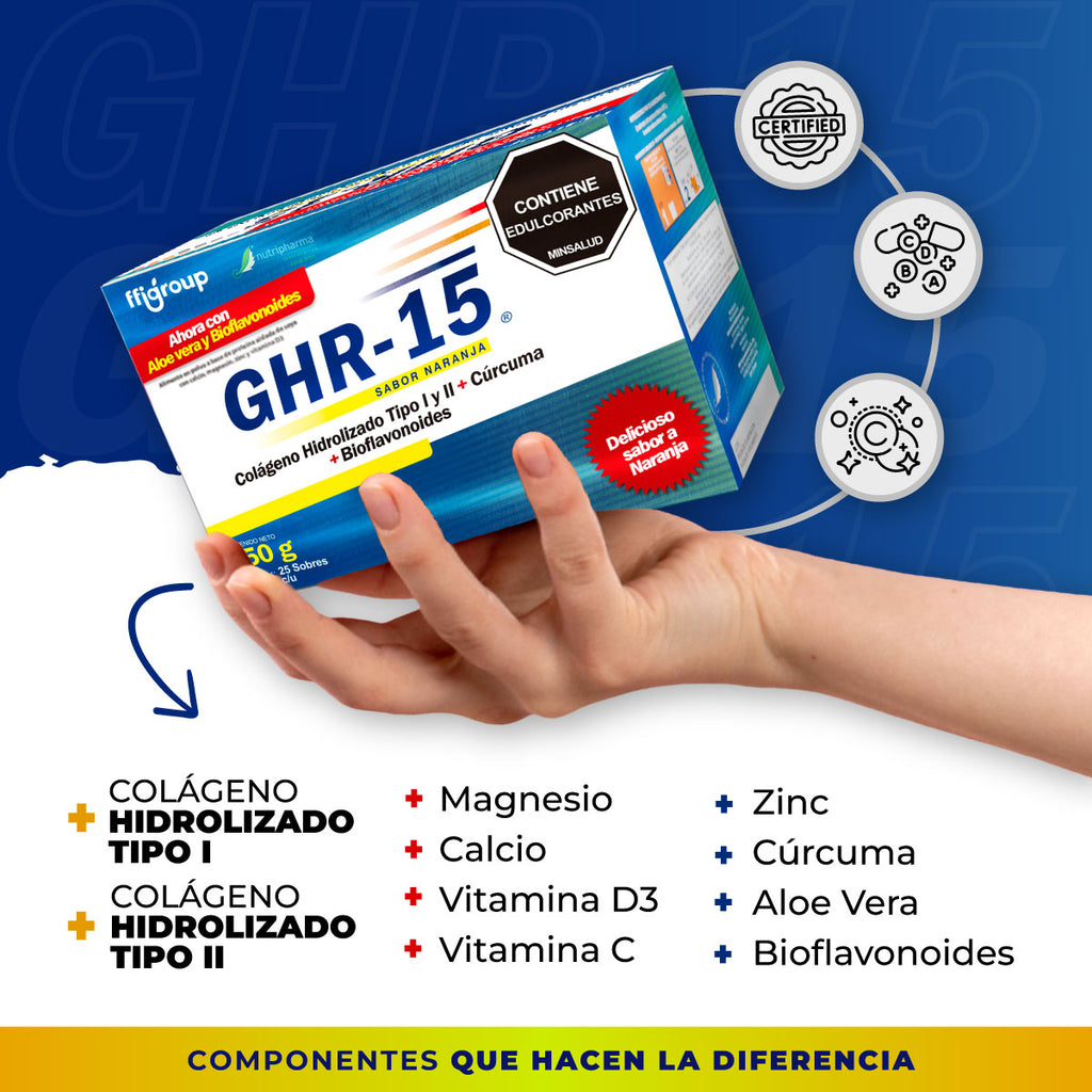 GHR-15 Efervescente Colágeno Hidrolizado - Market oficial – Bienestar Natural